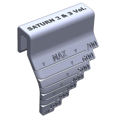 Resin Volume Indicator Stl Download Elegoo Saturn 2 And 3 Resin Gauge
