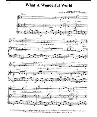 🗺 What A Wonderful World Sheet Music Pdf Free Download Printable