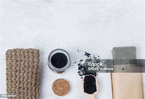 Pemandangan Atas Scrub Buatan Sendiri Yang Terbuat Dari Gula Dan Kopi Bubuk Spa Konsep Tubuh