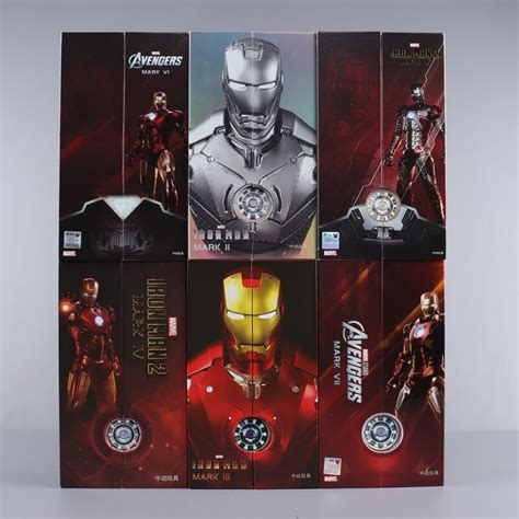 디즈니 마블 전설 어벤저 스 영웅 7 아이언 맨 마크 갑옷 Mk1 Mk2 Mk3 Mk4 Mk5 Mk6 Mk7 Mk8 영화 액션