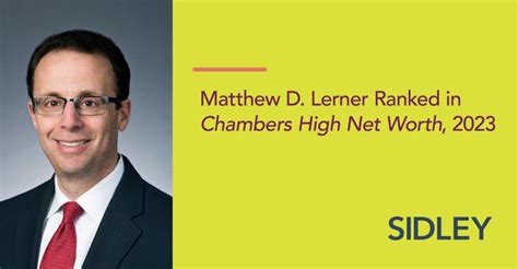 Sidley Austin Llp On Linkedin Matthew D Lerner Ranked In Chambers High Net Worth 2023