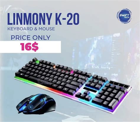 Linmony Gaming Keyboard And Mouse With Rgb Backlight K 20 In Lideta
