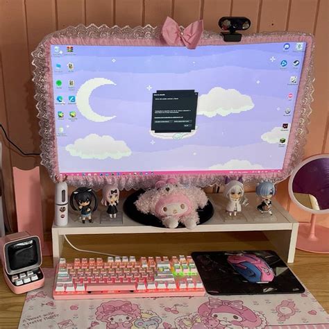 Lace Monitor Cover Fuchsia 23 26 Inches Diy Monitor Frame