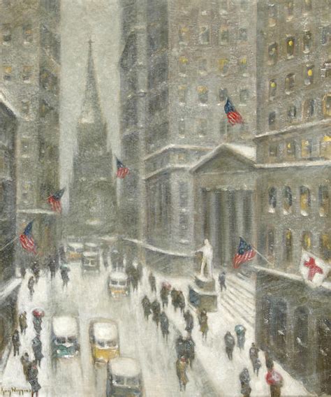 Bonhams Guy Carleton Wiggins 1883 1962 Wall Street Winter 30 X 25