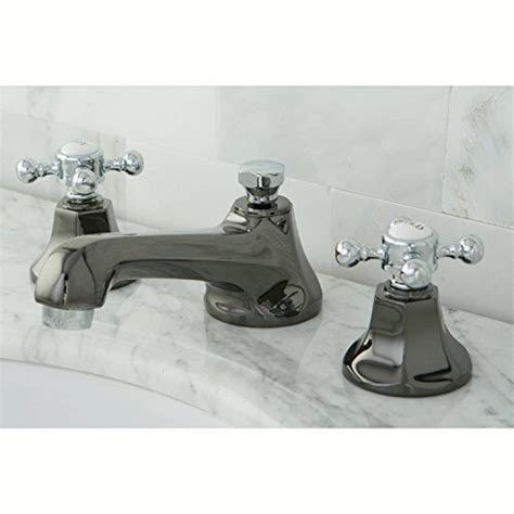Kingston Brass Ns4467bx Water Onyx Widespread Double Handle Brass