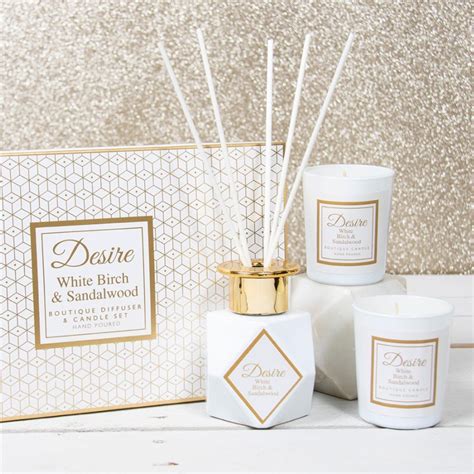 Reed Diffuser And Candle T Set Birch And Sandalwood Candle T Set