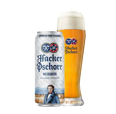 Hacker Pschorr Weissbier 12 X Can 500 Ml The Beer Man