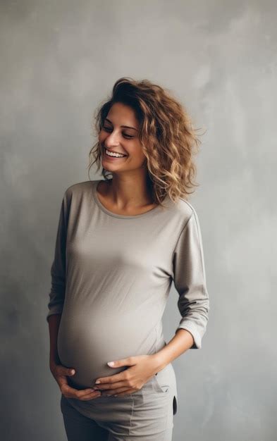 Premium Ai Image Stunning And Blissful Expectant Mother