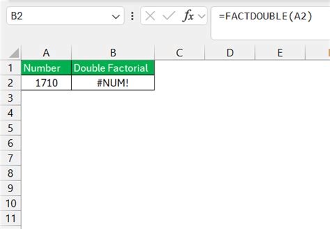 How To Master The Double Factorial Factdouble In Excel Myexcelonline