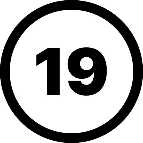 Nineteen Number Icon Svg Vector And Png Free Download Uxwing