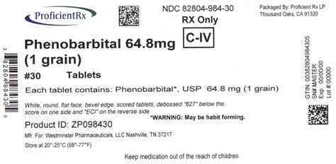 Phenobarbital Tablets Usp Civ