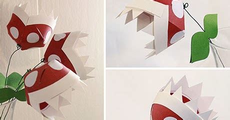 Super Mario Piranha Plants Papercraft Paperized Crafts
