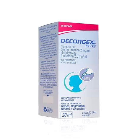 Decongex Plus Solução Gotas 20ml Para Que Serve Preçobula