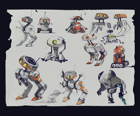 Concept Art Robot Set On Behance