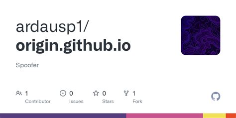 GitHub Ardausp Origin Github Io Spoofer