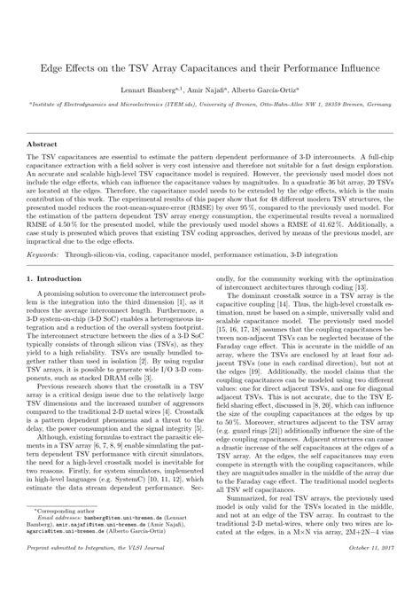 pdf edge effects on the tsv array capacitances and their performance