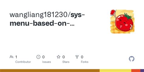 GitHub Wangliang Sys Menu Based On Modified Preorder Tree Traversal