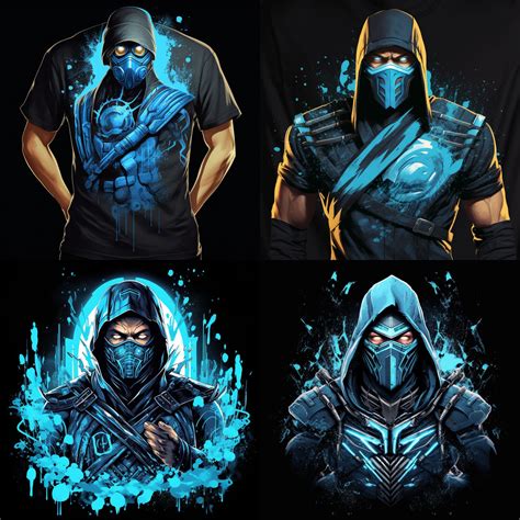 Zf Puhi Mortal Combat Sub Zero T Shirt Design Cybe By Zfpuhi On Deviantart