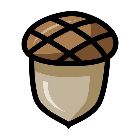 Oak Fruit On White Background 51178339 Vector Art At Vecteezy