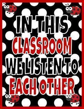 Lovely Ladybugs Classroom Community Posters By The Classroom Ninja