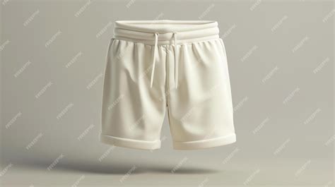 Premium Photo Front View Of Blank White Shorts Mockup Isolated On A