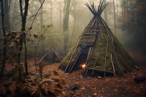 Bushcraft Wickiup Stock Illustrations 12 Bushcraft Wickiup Stock