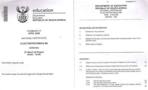 Business And Management Sciences Electrotechnics N5 Exam Question