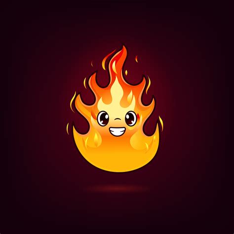 Free Vector Cute Flame Mascot 26729738 Vector Art At Vecteezy