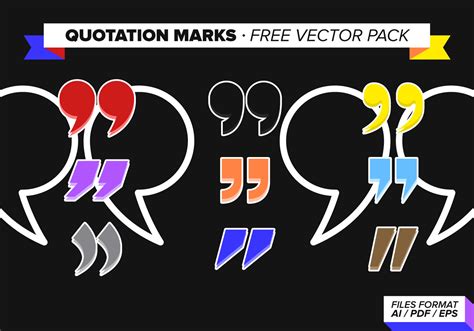 Quotation Marks Free Vector Pack Download Free Vector Art Stock