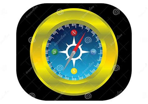 Golden Cool Compass With Points Stock Vector Illustration Of West Direction 116173330