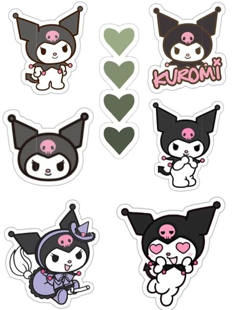 Kuromi Cute Emoji Wallpaper Hello Kitty Crafts Sticker Collection