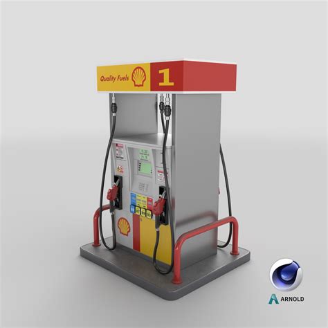 3d Detailed Shell Gas Pump Model Turbosquid 2018275