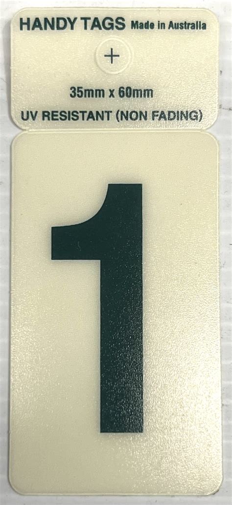 Self Adh Gr 35x60 Numeral 1 5