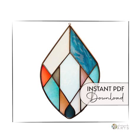 Teardrop Beginner Stained Glass Pattern Glassyrock Arts