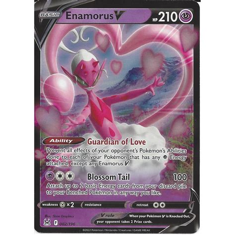 Pokemon Trading Card Game 082196 Enamorus V Rare Holo V Card Swsh