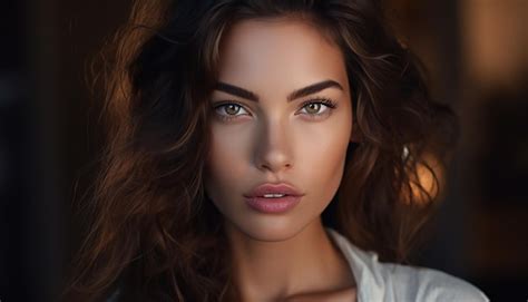 Premium Ai Image Beautiful Super Model Womans Face Fashion