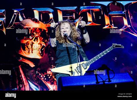Dave Mustaine Of Megadeth Performing At Release Athens Festival In