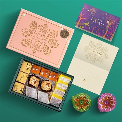 Buy Anand Royal Assorted Diwali T Box With Diya Pure Ghee Indian Mithai Box Kaju Katli