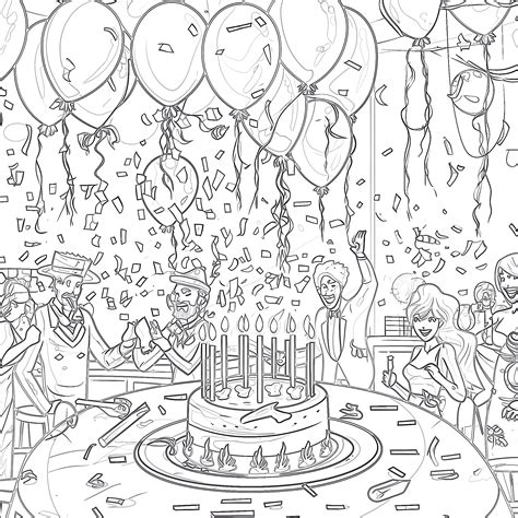 Happy Birthday Adult Coloring Pages Coloring Pages Mimi Panda