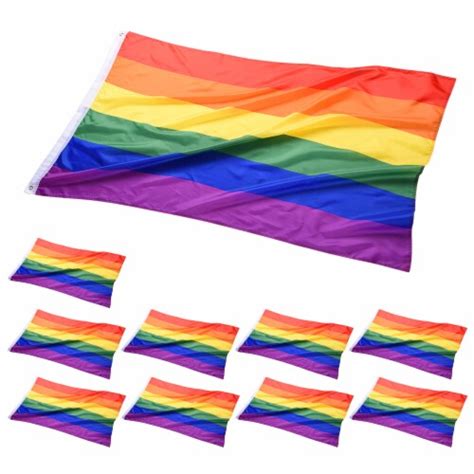 5x3 Ft Rainbow Flag Gay Pride Lesbian Lgbt Banner Polyester With