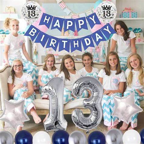 41pcs 13th Birthday Decorations 13th Birthday Party Supplies With