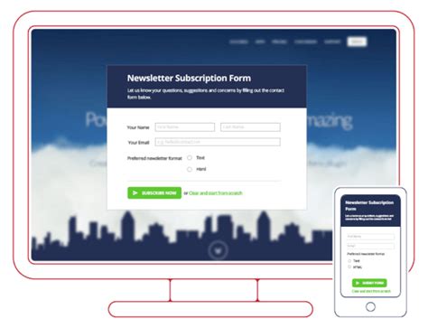 get more leads with a newsletter subscription form captainform