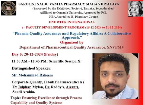 Mohammad Raheem On Linkedin Facultydevelopment Processcapability Qualitysystems