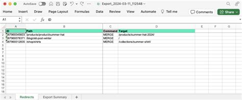 How To Export Shopify Url Redirects To Excel Or Csv Spreadsheet