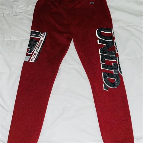 Ecko Unltd Red Mens Jogger Fleece Sweatpants Depop