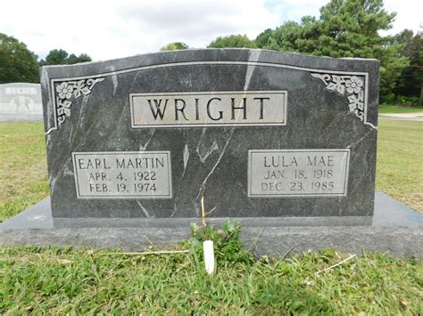 Lula Mae Wright 1918 1985 Find A Grave Memorial