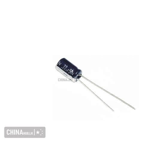 0 22uf 50v Electrolytic Capacitor 5 Pcs Pack Chinahub Lk