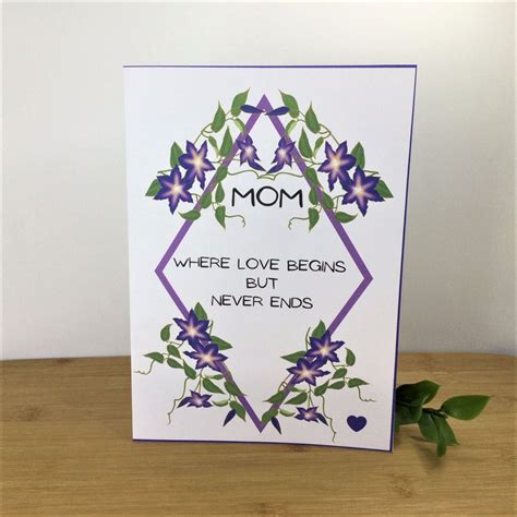I Love My Mom Card Printable Card For Mom Mothers Day Etsy