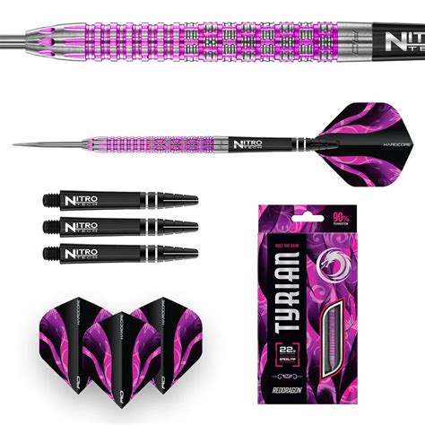 Red Dragon Tyrian 90 Tungsten Steel Tip Dart Set Darts Team