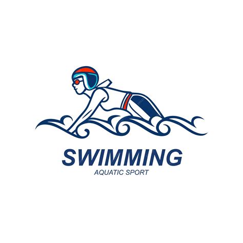 Logo Of A Swimmer Swimming Club Or Swimming School Logo Design Template